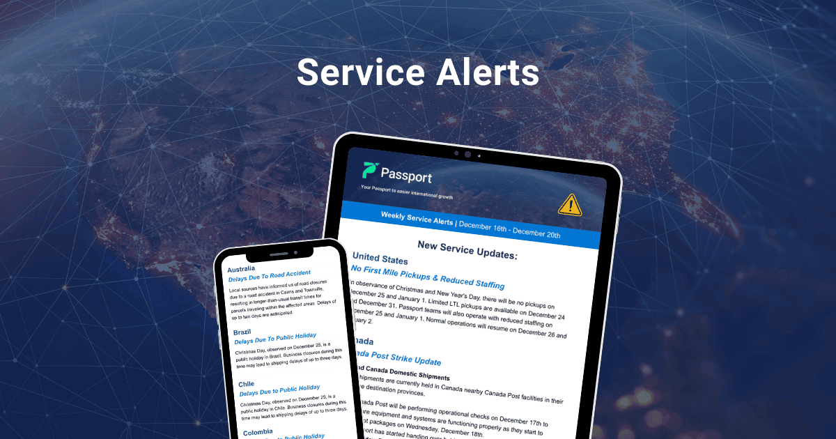 International Shipping Advisories | Global Service Alerts